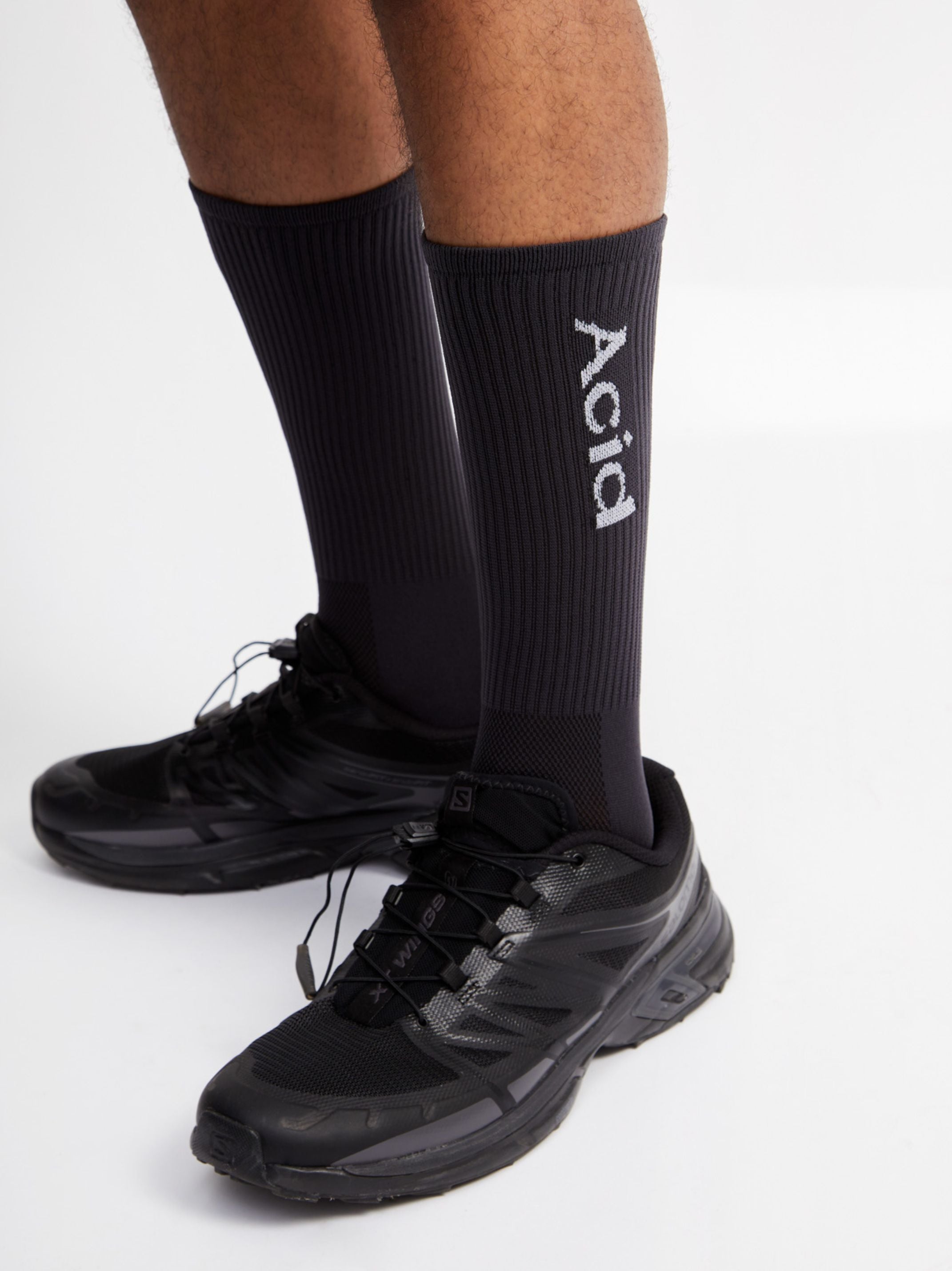 Logo Socks - Black – Acid Running