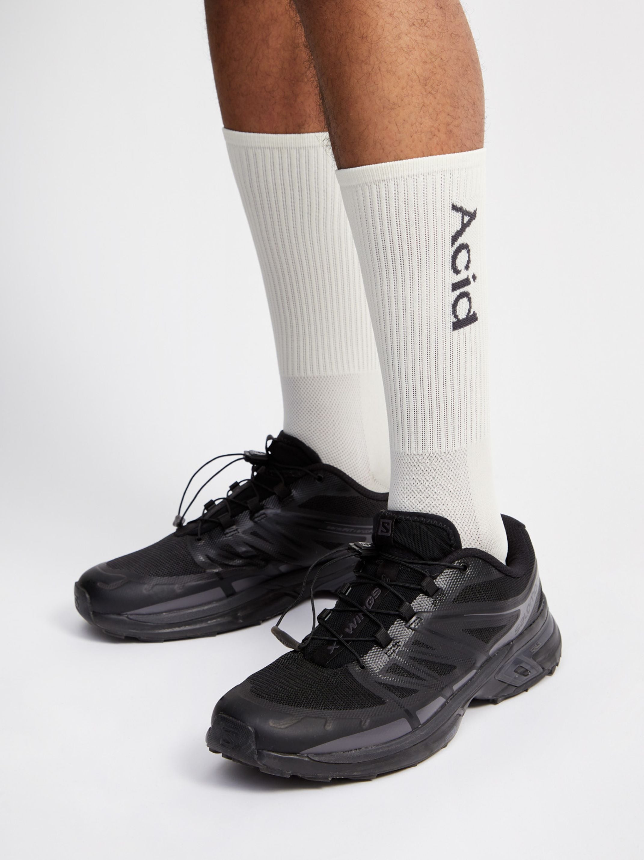 Logo Socks - Bone – Acid Running